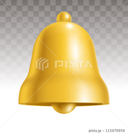 Yellow bell vector illustration isolated on...のイラスト素材 [115070958] - PIXTA