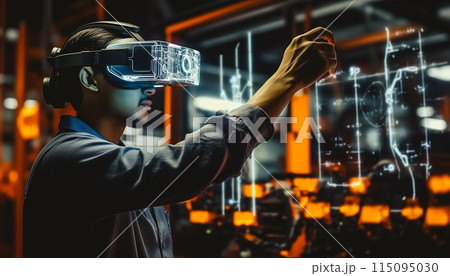 Computer Science Engineer in Virtual Reality...のイラスト素材 [115095030] - PIXTA