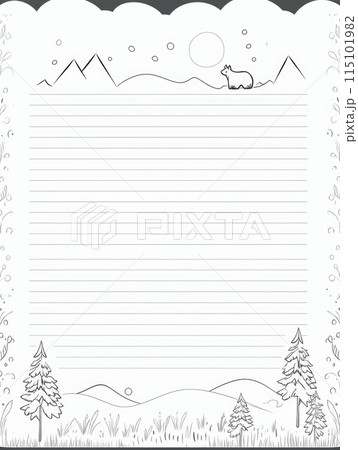 Printable Stationery Black And White Free Printable Stationery