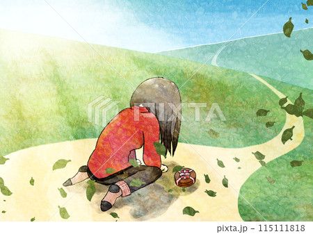 遠い道のりに心が折れてしまった女性のイラストのイラスト素材 [115111818] - PIXTA