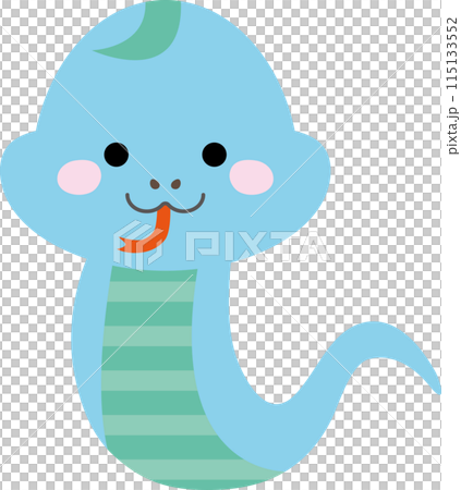 Laughing cute snake character - Stock Illustration [115133552] - PIXTA