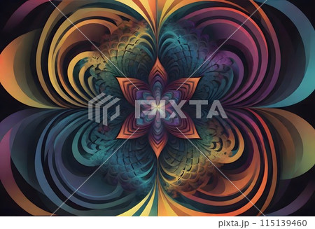 Abstract swirling patterns that intertwine and...のイラスト素材 [115139460] - PIXTA