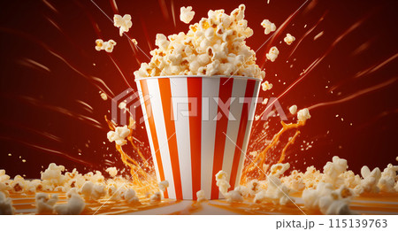 Buttery Popcorn Volcanoのイラスト素材 [115139763] - PIXTA