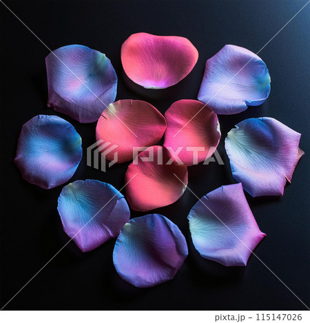 flower petals, petal shapes, petal colors,...のイラスト素材 [115147026] - PIXTA