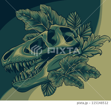 vector illustration of Tyrannosaurus rex and...のイラスト素材 [115148512] - PIXTA