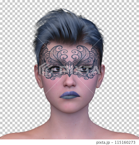 Close-up CG of a woman's face, game, 3d, 3dcg,... - Stock Illustration ...