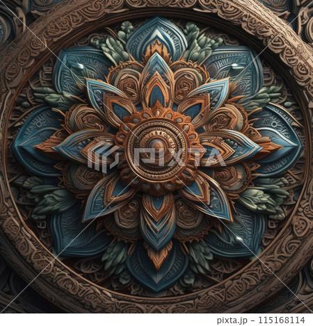 Vintage copper mandalaのイラスト素材 [115168114] - PIXTA