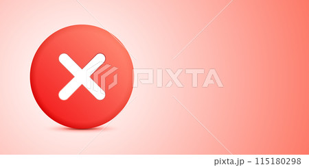 Red error icon on gradient background...のイラスト素材 [115180298] - PIXTA