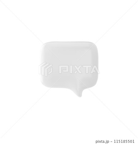3D glossy white empty speech bubble, dialogue...のイラスト素材 [115185501] - PIXTA