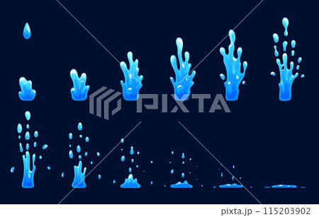 Water splash sprite sheet animation for FX...のイラスト素材 [115203902] - PIXTA