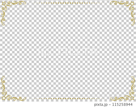 Cute star top and bottom frame - Gold - Stock Illustration [115258944 ...