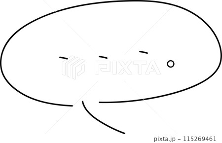 無言の吹き出しの手描きイラストのイラスト素材 [115269461] - PIXTA