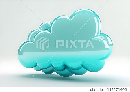 Abstract turquoise color cloud isolated on...のイラスト素材 [115271406] - PIXTA