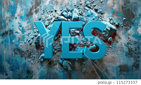 Blue Agreement and Approval concept art poster.のイラスト素材 [115273337] - PIXTA