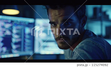 The software developer or programmer working...のイラスト素材 [115274092] - PIXTA