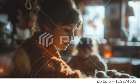 People enjoying their hobby and focusing on...のイラスト素材 [115274639] - PIXTA