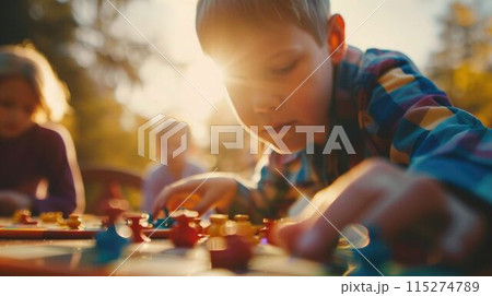 People enjoying their hobby and focusing on...のイラスト素材 [115274789] - PIXTA