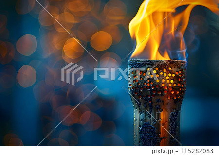 Intense Glow of the Torch Flame with Unity...のイラスト素材 [115282083] - PIXTA