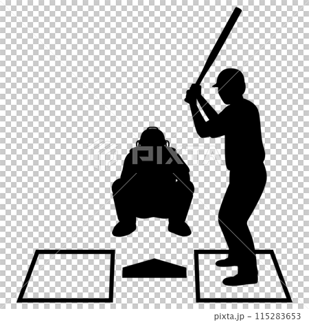 Right-handed batter in the batter's box - Stock Illustration [115283653 ...