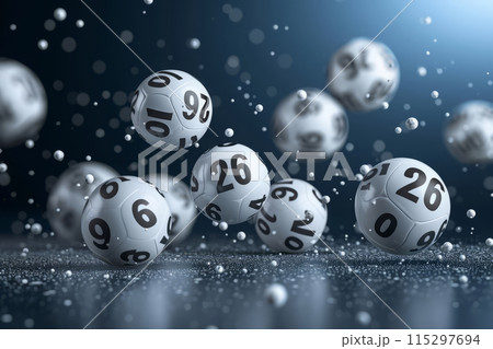 Lottery balls with number at abstract backgroundのイラスト素材 [115297694] - PIXTA