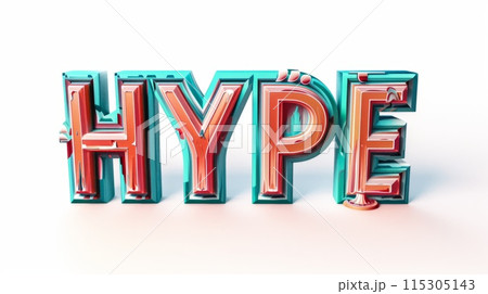 Social media hype symbol created in Art Deco...のイラスト素材 [115305143] - PIXTA