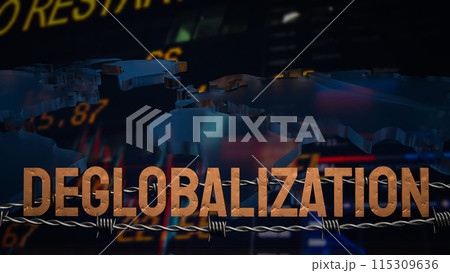 The deglobalization on world business chart...のイラスト素材 [115309636] - PIXTA