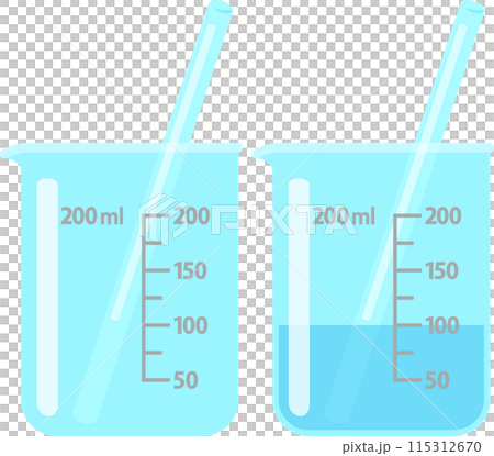 Beaker with liquid and glass rod - Stock Illustration [115312670] - PIXTA