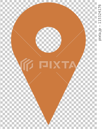 位置情報ピンアイコンのイラスト（オレンジ）のイラスト素材 [115324176] - PIXTA