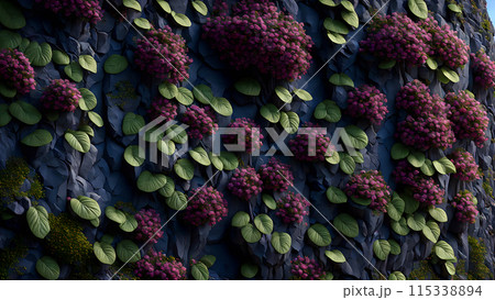 Flowering Cliffside background 3d wallpaperのイラスト素材 [115338894] - PIXTA