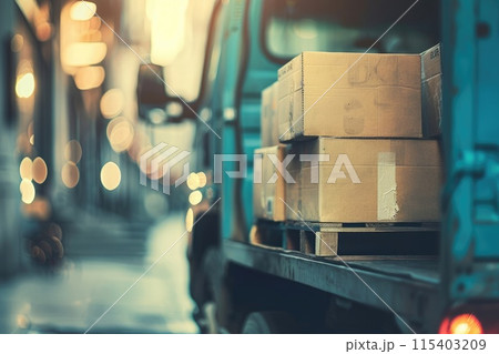 Ai generated Open lorry car trunk full of...のイラスト素材 [115403209] - PIXTA