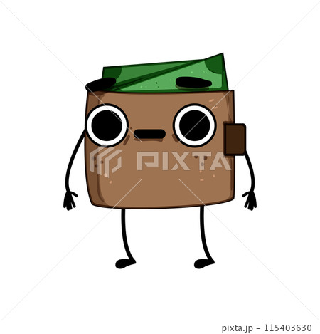 woman purse character cartoon vector illustrationのイラスト素材 [115403630 ...