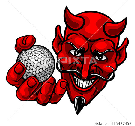 Devil Satan Golf Ball Sports Mascot Cartoonのイラスト素材 [115427452] - PIXTA