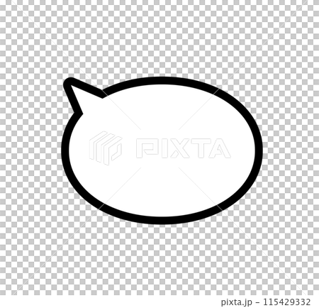 Round speech bubble, top left, monochrome,... - Stock Illustration ...
