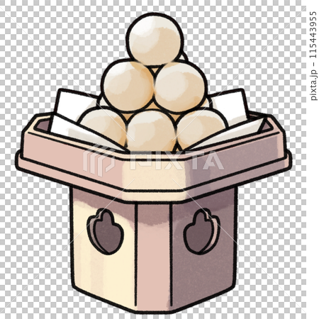 三方に盛られた月見団子のイラスト素材 [115443955] - PIXTA