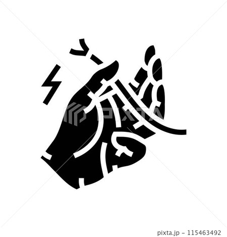 electric shocks household injury accident glyph...のイラスト素材 [115463492 ...