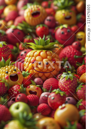 Selective focus of 3D cartoon style, cute and...のイラスト素材 [115476805] - PIXTA