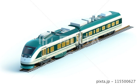 Isometric illustration of a modern trains のイラスト素材 [115500627] - PIXTA