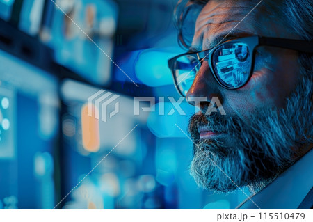 Artistic Portraits of Tech Savvy Men in...のイラスト素材 [115510479] - PIXTA