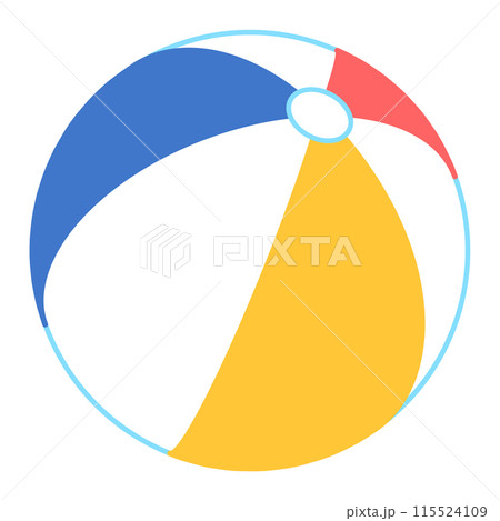 ビーチボールのイラストのイラスト素材 [115524109] - PIXTA