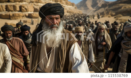 close-up shot of Prophet Moses, with a long...のイラスト素材 [115538769] - PIXTA