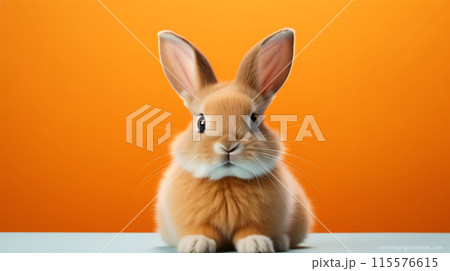 Cute Bunny Portrait easter rabbit looking...のイラスト素材 [115576615] - PIXTA