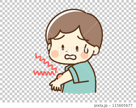 Child with itchy arms - Stock Illustration [115605677] - PIXTA