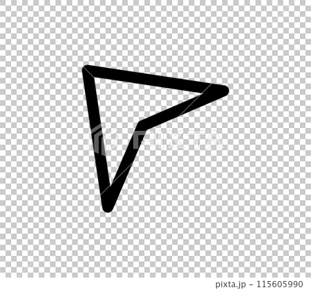 Simple triangle arrow icon - Stock Illustration [115605990] - PIXTA