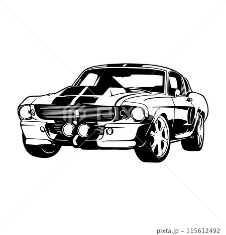 How To Draw A Ford Mustang Shelby Gt500 Ford Mustang Line Drawing 11
