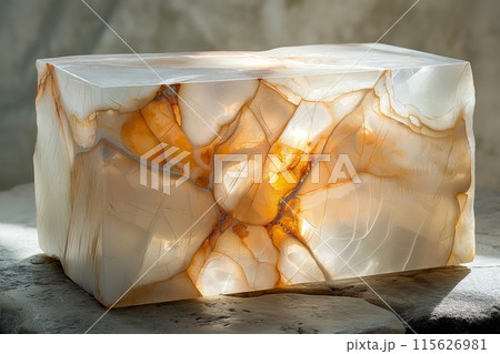 Translucent alabaster block beautifully...のイラスト素材 [115626981] - PIXTA