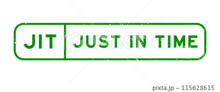 Grunge green JIT just in time word square...のイラスト素材 [115628615] - PIXTA