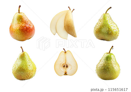 Pear Collection Bundle Set Isolated on a...のイラスト素材 [115651617] - PIXTA