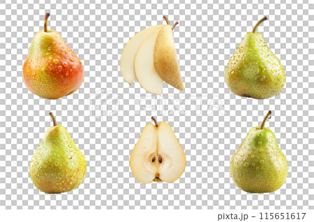 Pear Collection Bundle Set Isolated on a...のイラスト素材 [115651617] - PIXTA