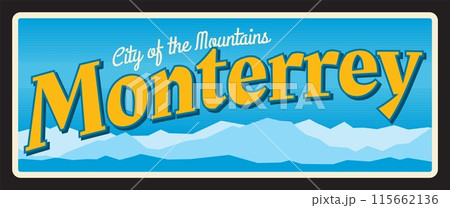 Monterrey city of the Mountains, Mexican town...のイラスト素材 [115662136] - PIXTA
