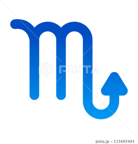 Scorpio Symbol M Scorpio Zodiac Set Sign Astrological Symbol Icon